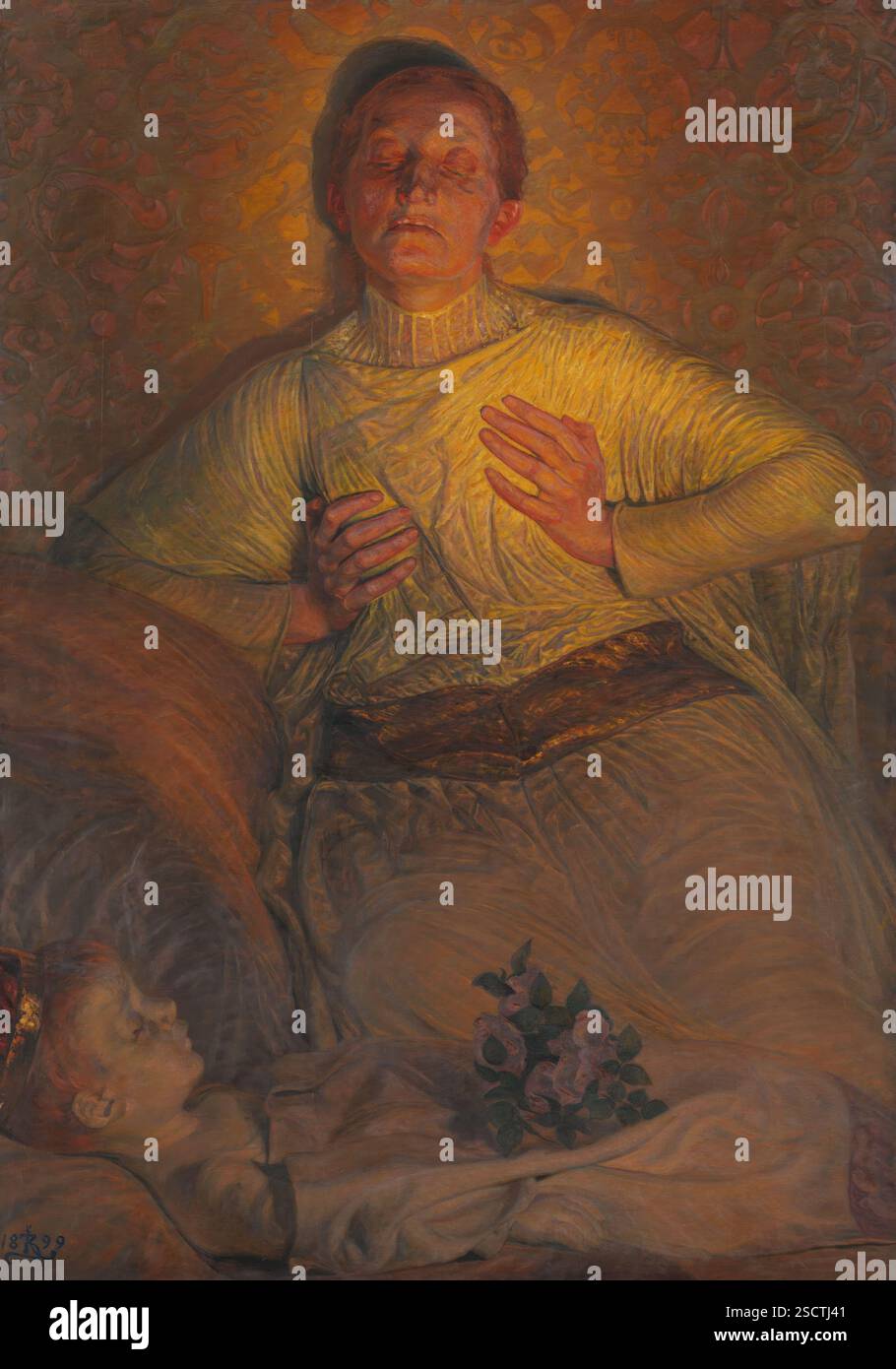 Erik Menved's queen Ingeborg mourns at the corpse of her last child ...