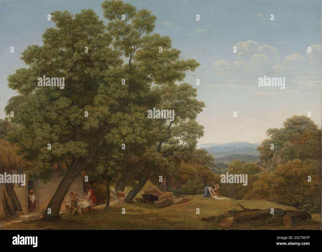 Abraham serving the three Angels, 1807 Stock Photo - Alamy