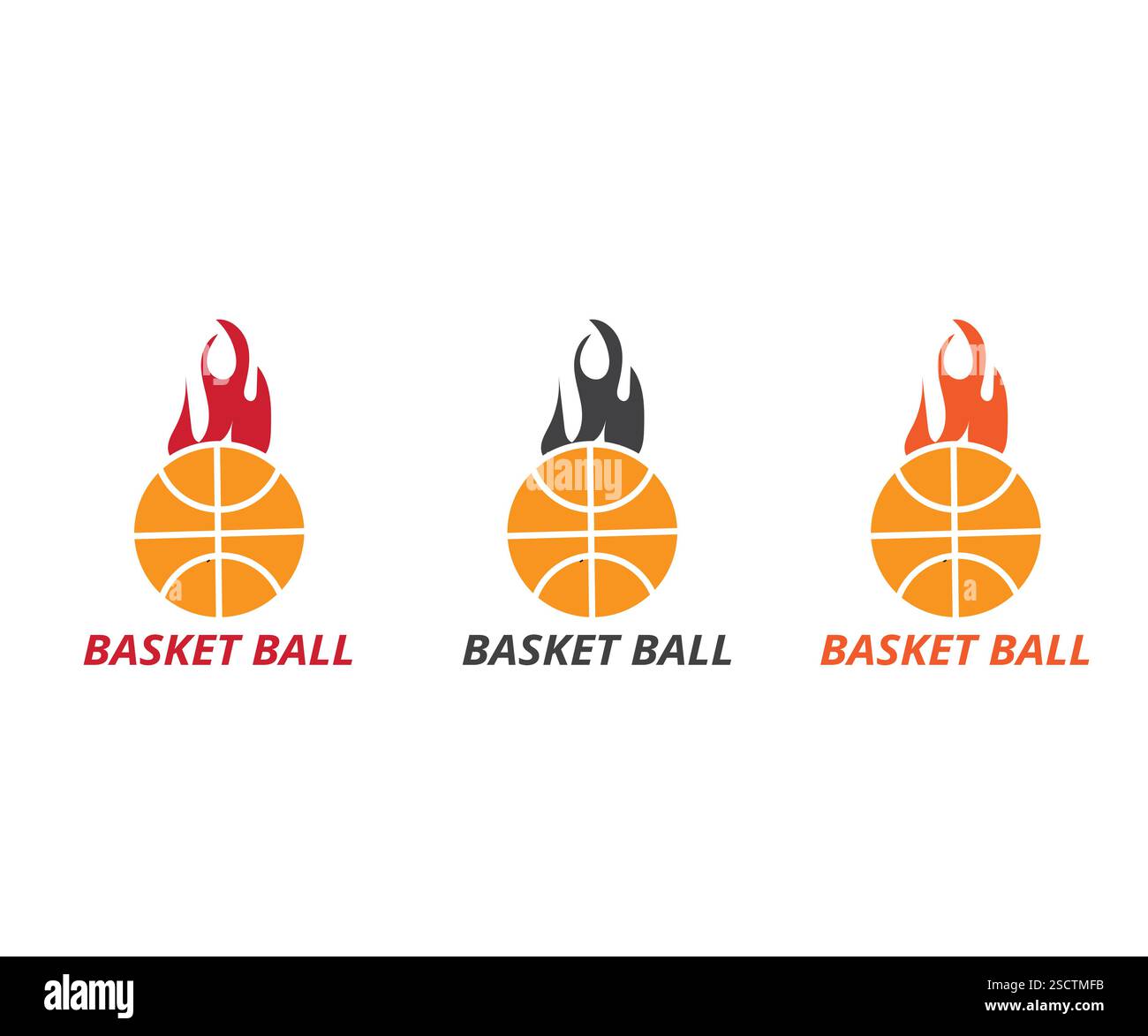 Basketball Fire Logo Template, Tournament basketball logo design symbol ...