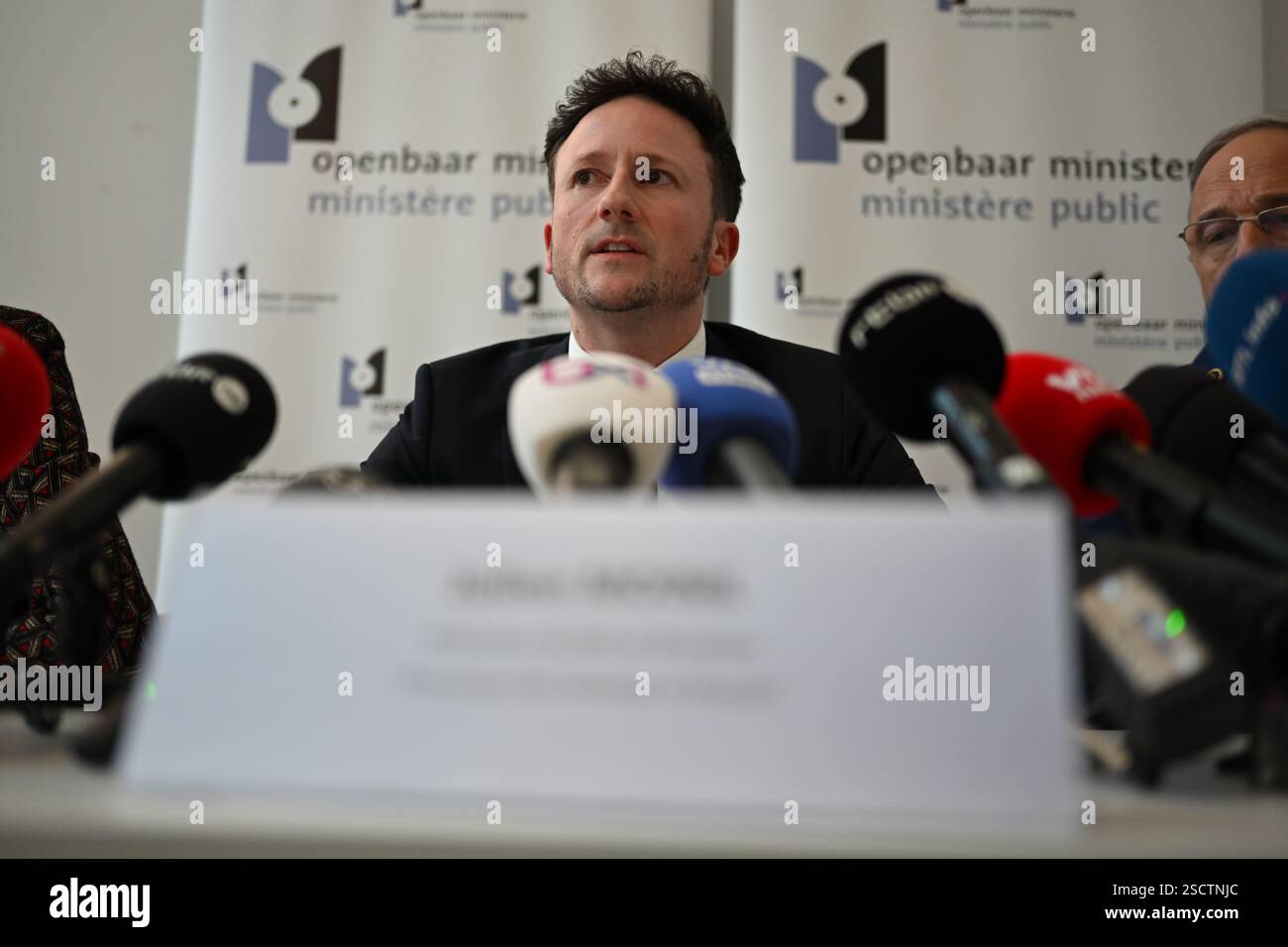 Brussels' King's Prosecutor Julien Moinil pictured during a press ...