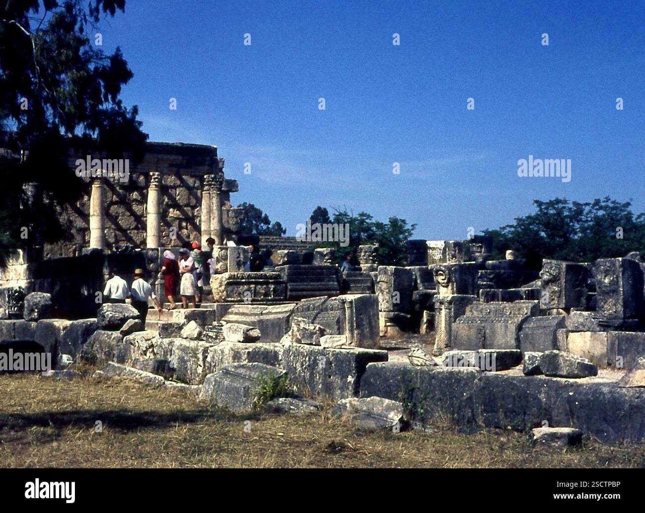 The ruins of Capernaum in Galilee near Israel. [automated translation ...