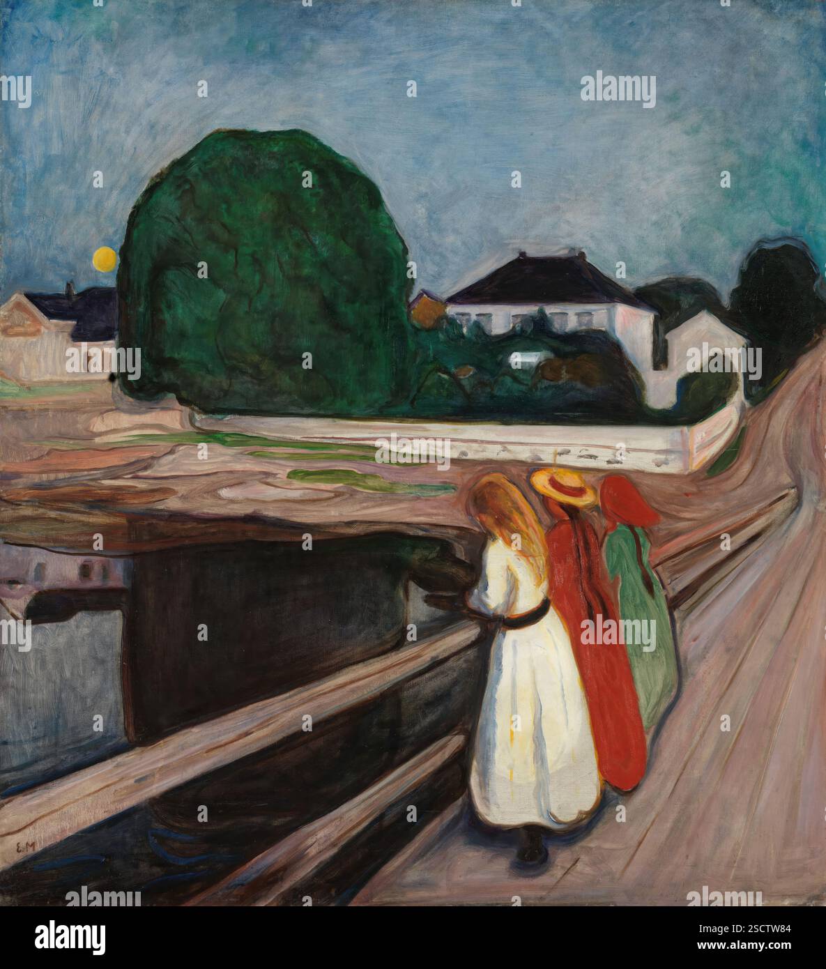 Girls on the bridge 1901 edvard munch hi-res stock photography and ...