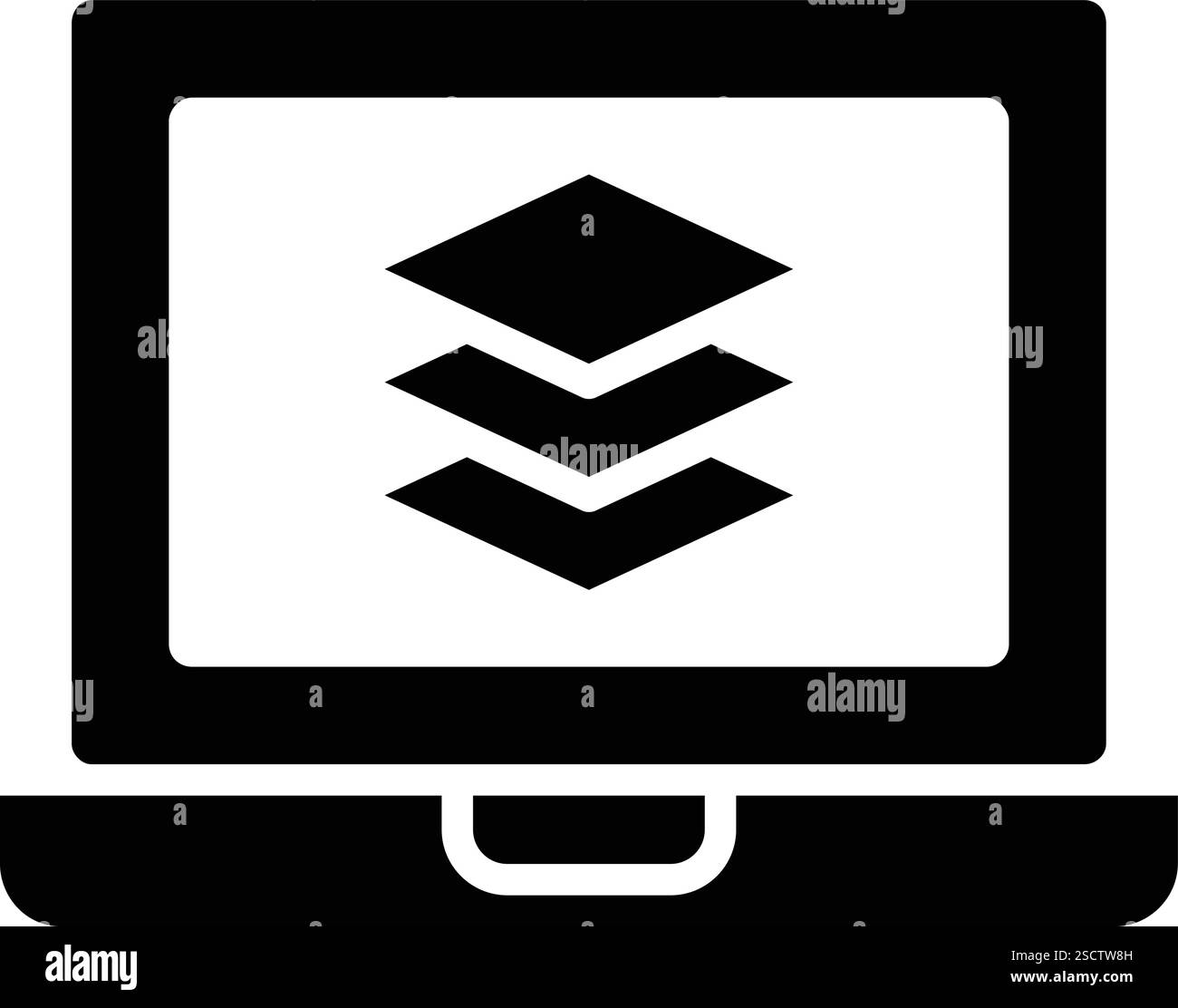 Layers vector icon set Black and White Stock Photos & Images - Alamy