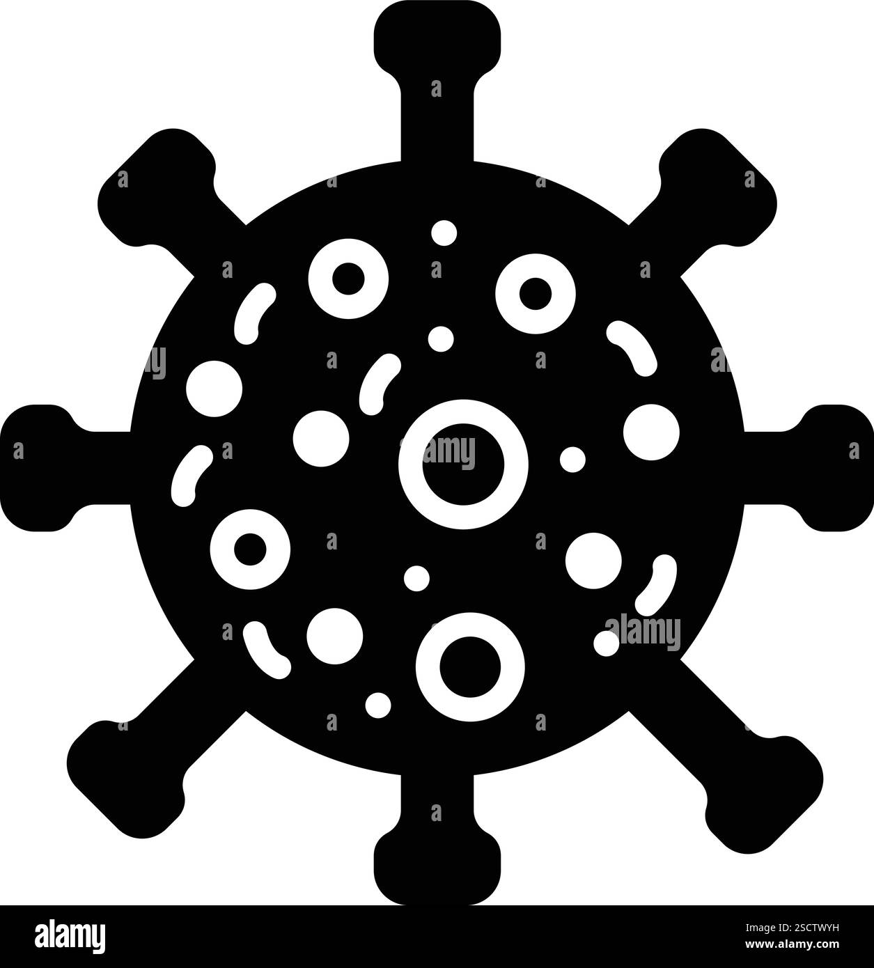 Vector illustration bacteria virus Black and White Stock Photos ...