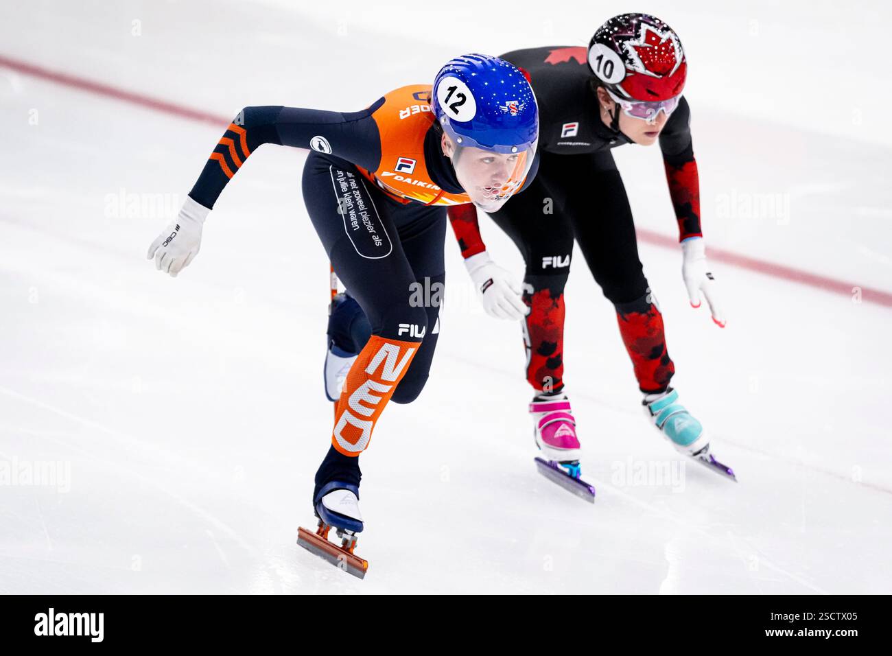 TILBURG, NETHERLANDS - FEBRUARY 7: Michelle Velzeboer of Netherlands ...
