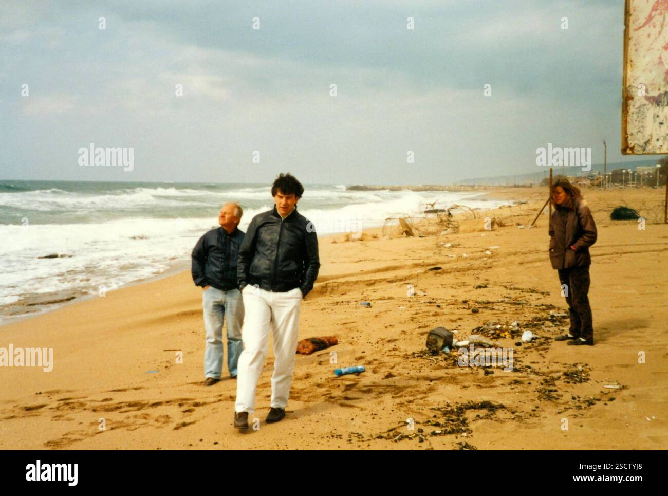 On the beach at Nahariya. Israel 1987, Jürgen and Doris Wagner, Klaus ...