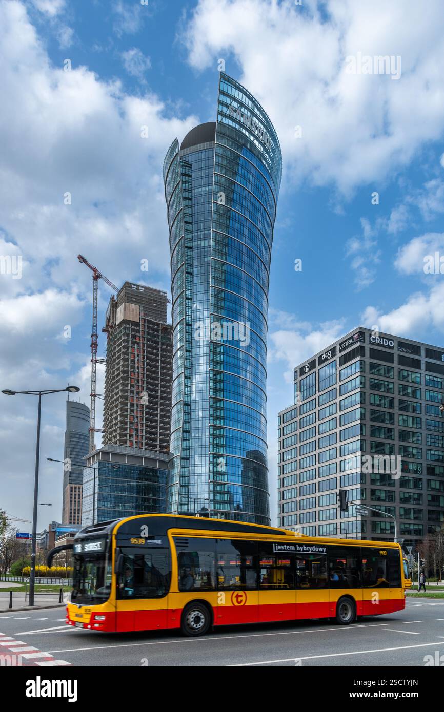 Warsaw spire, glass tower Stock Photo - Alamy