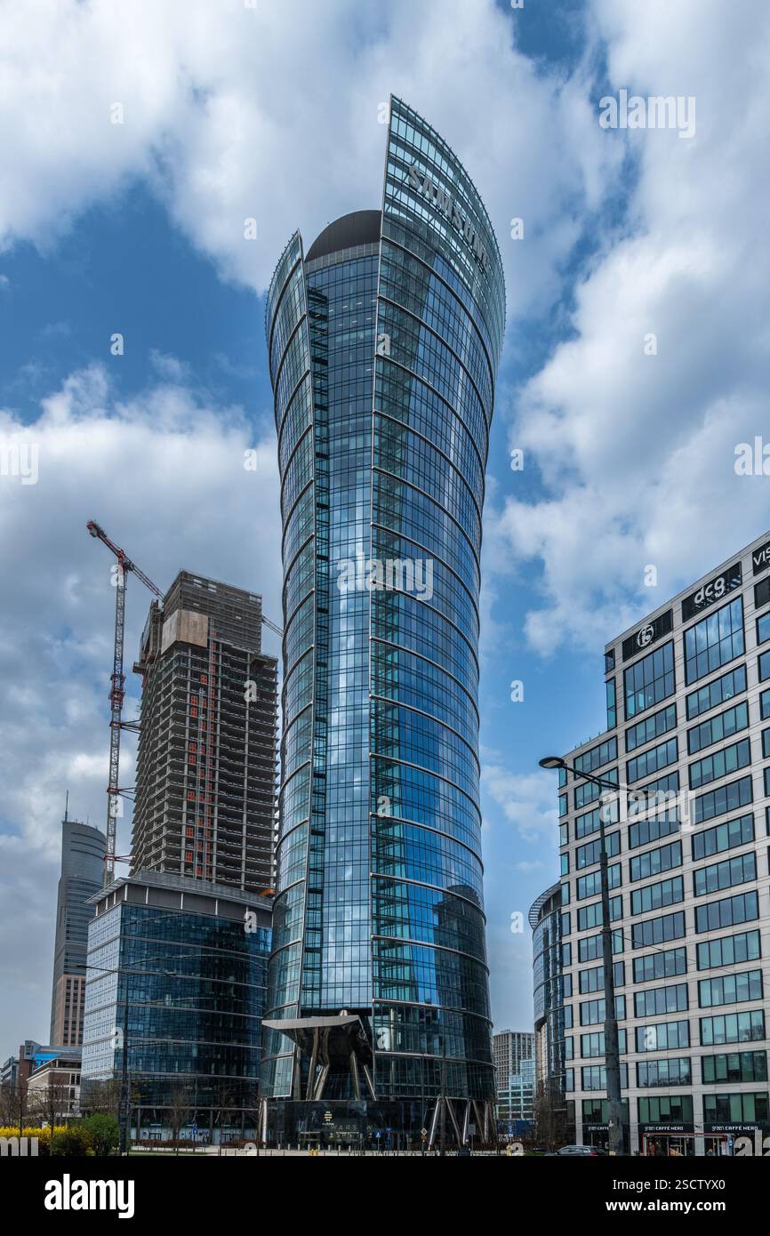 Warsaw spire, glass tower Stock Photo - Alamy