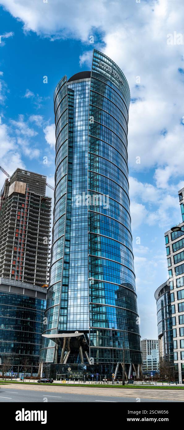Warsaw spire, glass tower Stock Photo - Alamy