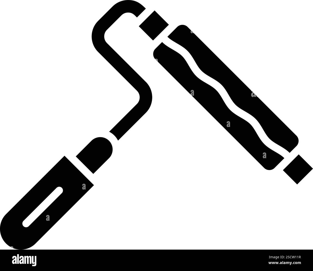 Paint roller Vector Icon Design Illustration Stock Vector Image & Art ...