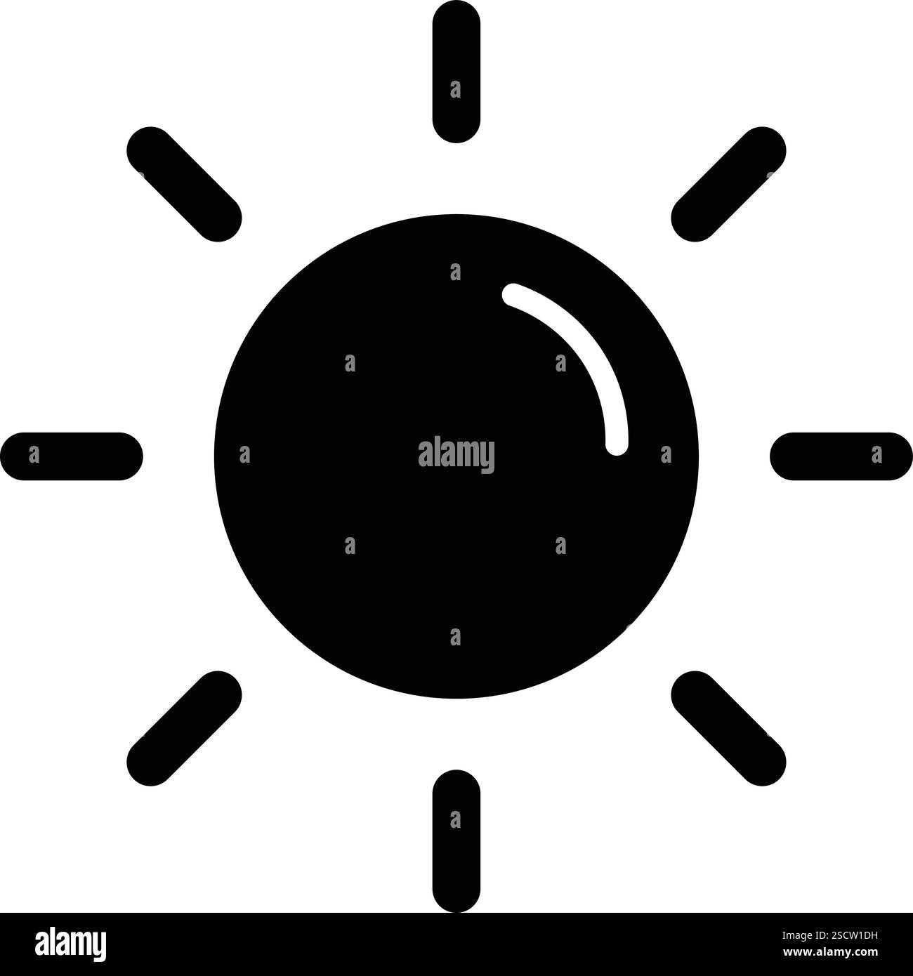 Sun vector icons flat Black and White Stock Photos & Images - Alamy