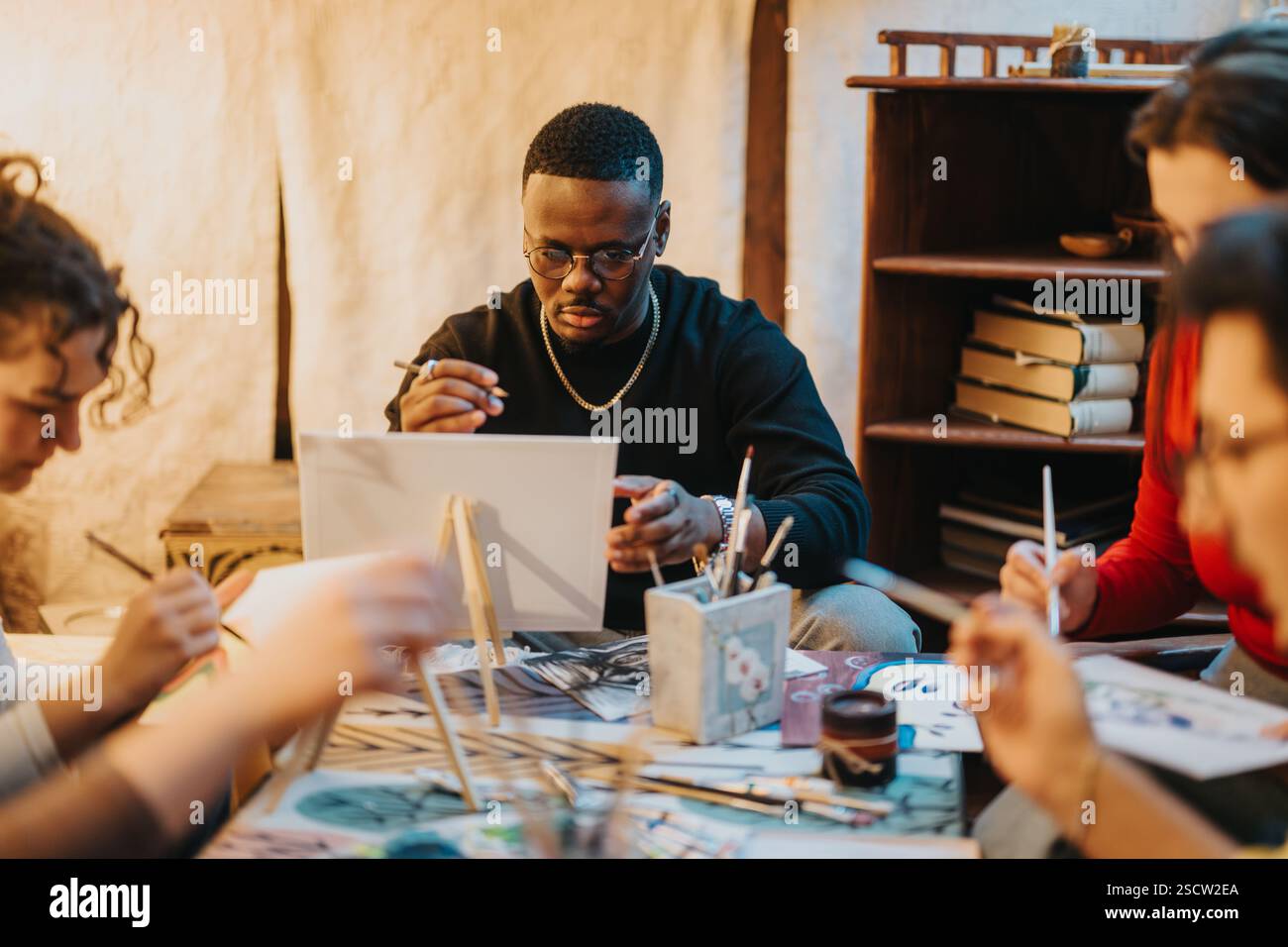 Group Art Session with Artists in a Creative and Relaxed Studio Setting ...