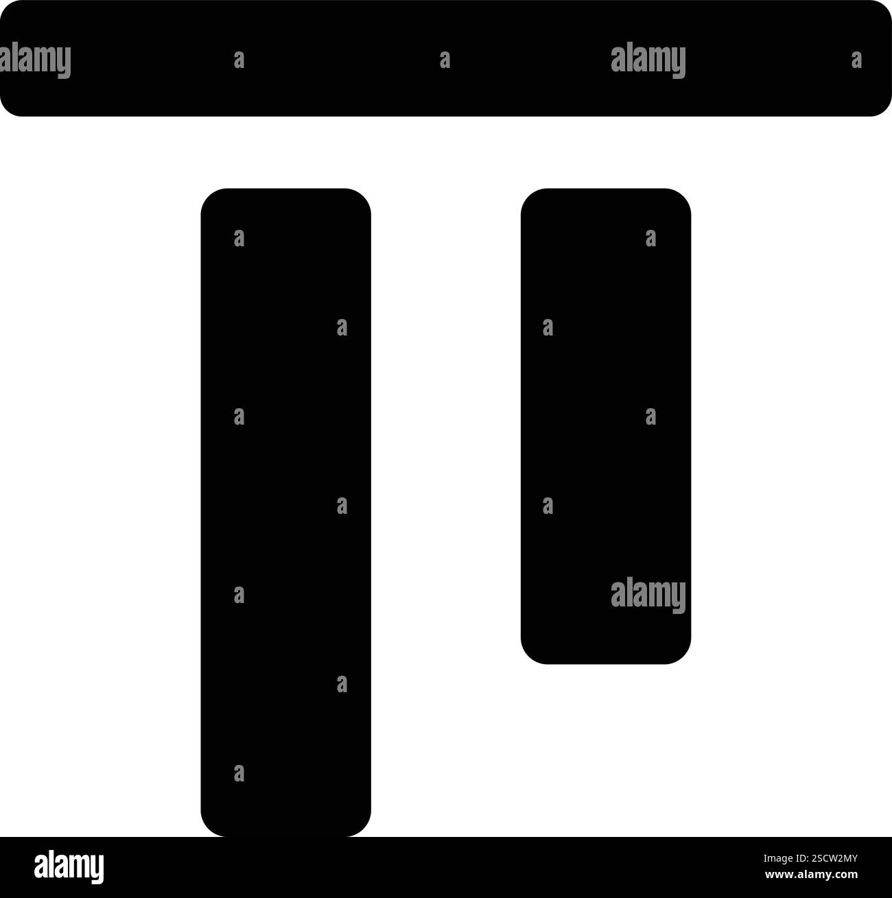 Top alignment Vector Icon Design Illustration Stock Vector Image & Art ...