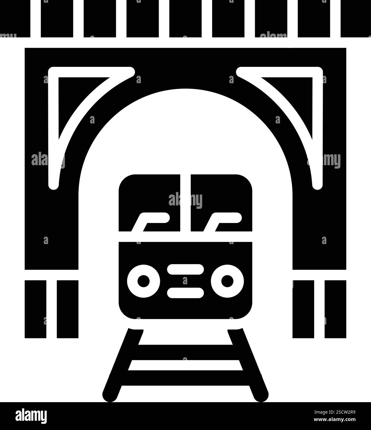 Train tunnel Vector Icon Design Illustration Stock Vector Image & Art ...