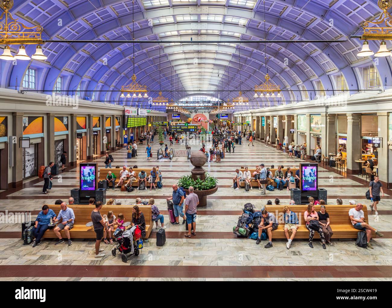 View of the concourse of the Central Station in Stockholm, Sweden, with ...