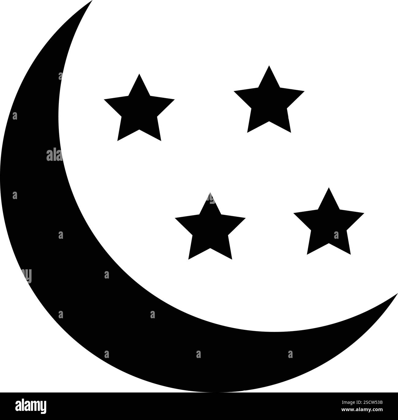 Half moon Vector Icon Design Illustration Stock Vector Image & Art - Alamy