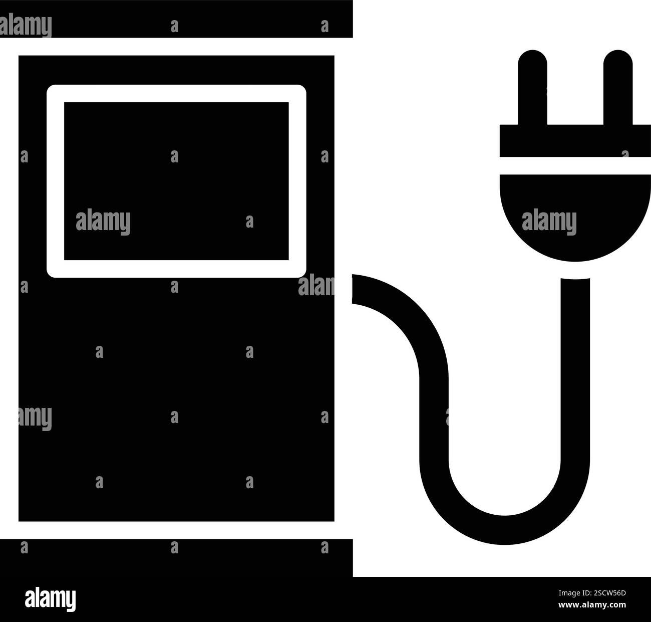 Charging station Vector Icon Design Illustration Stock Vector Image ...
