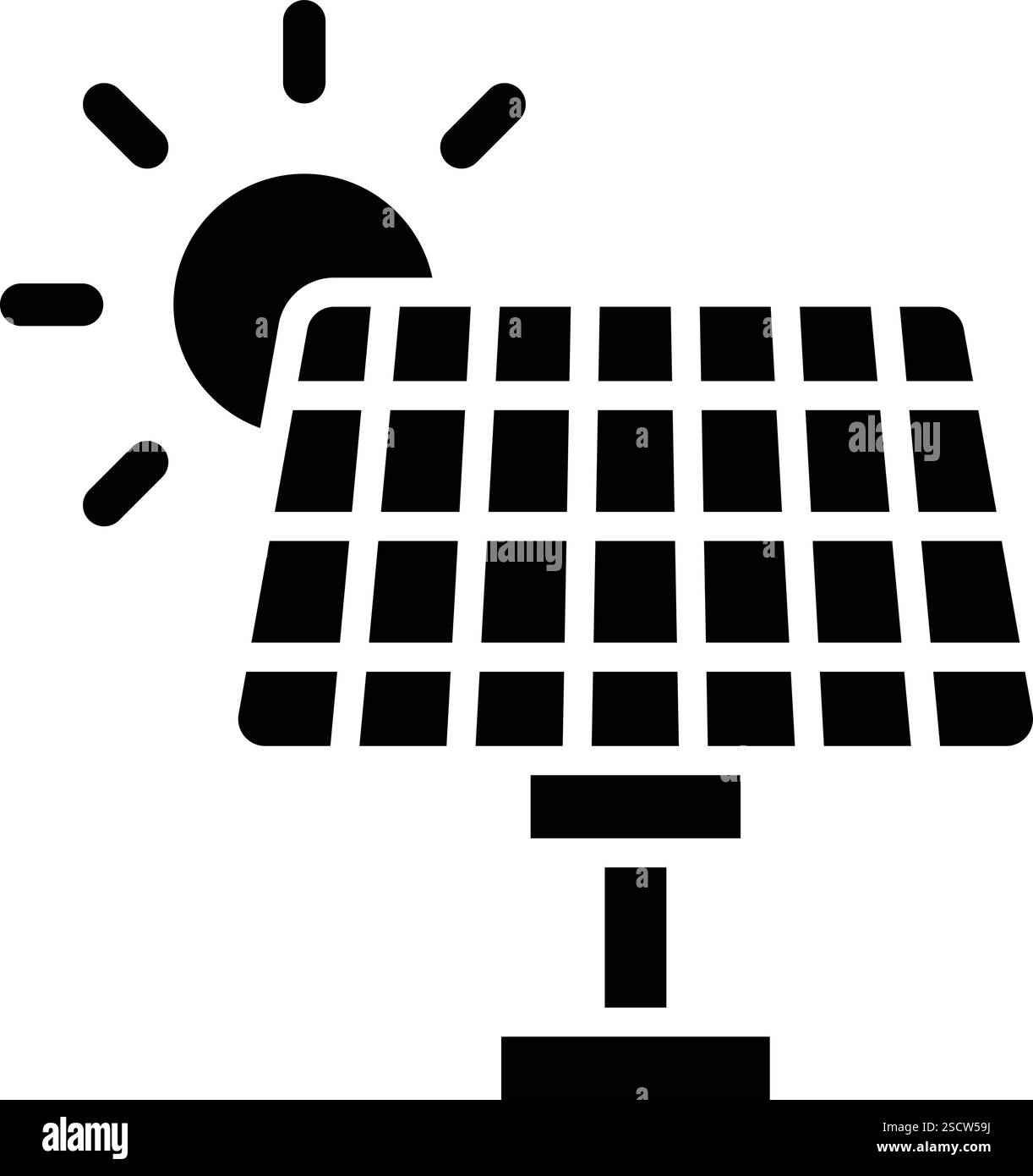 Solar panel Vector Icon Design Illustration Stock Vector Image & Art ...