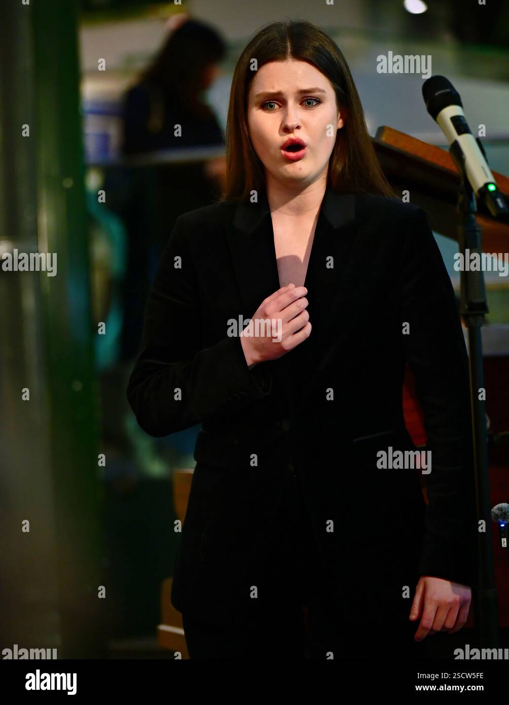 LONDON, UK. 7th Feb, 2025. Angelina Dorlin-Barlow, mezzo soprano ...
