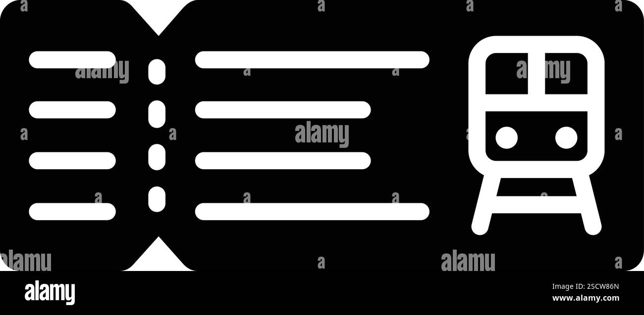 Train ticket Vector Icon Design Illustration Stock Vector Image & Art ...