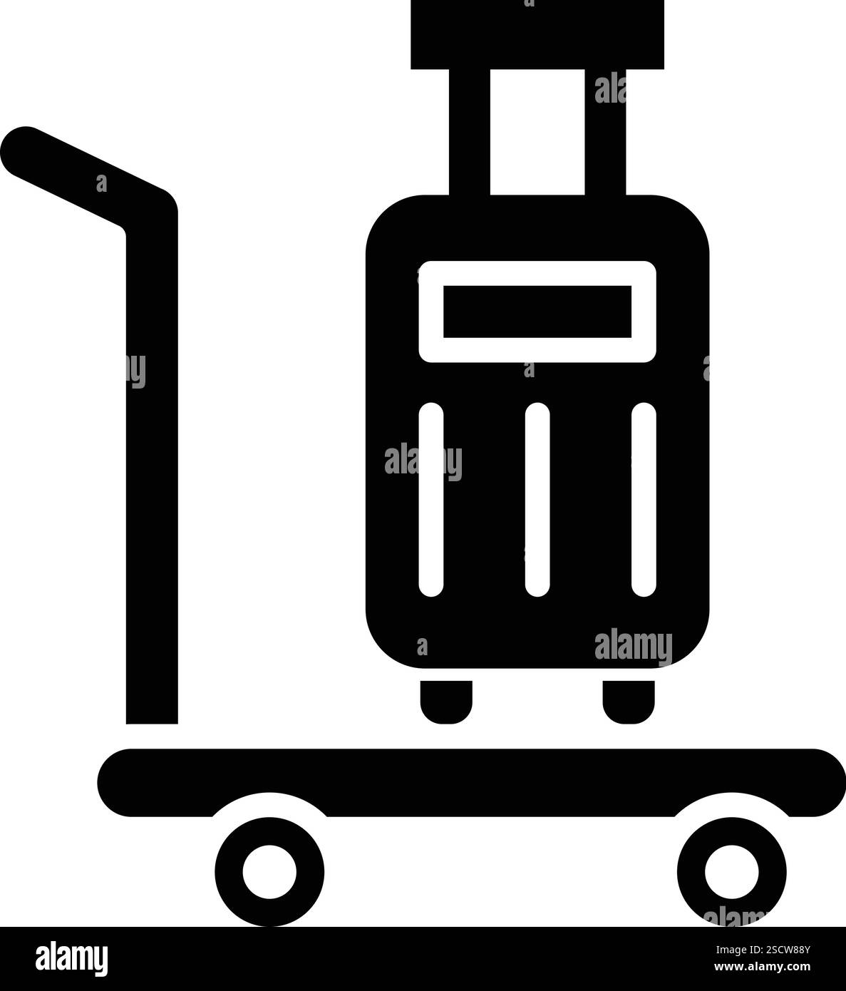 Suitcase vector icon modern Black and White Stock Photos & Images - Alamy