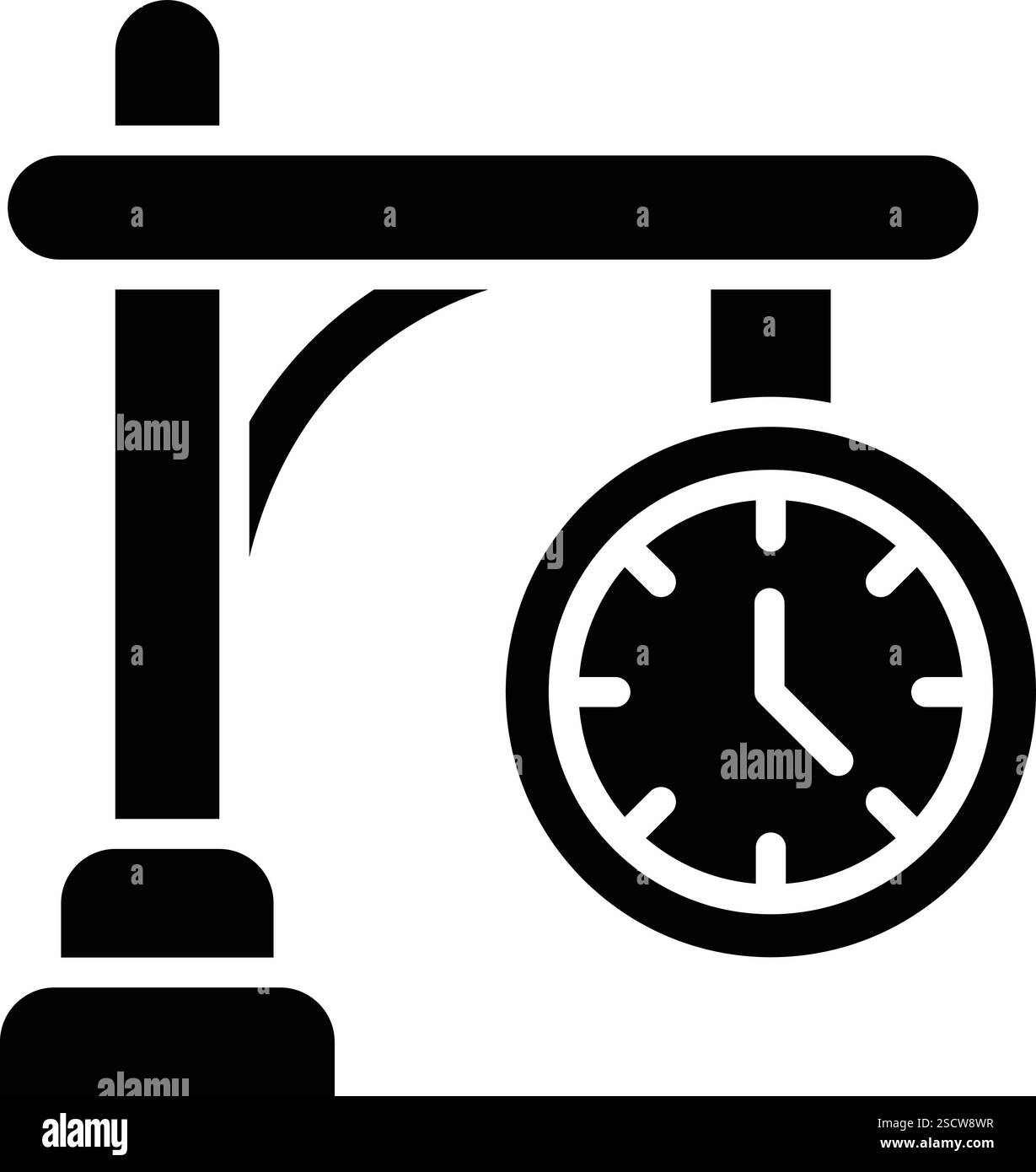 Train time vector icon Black and White Stock Photos & Images - Alamy