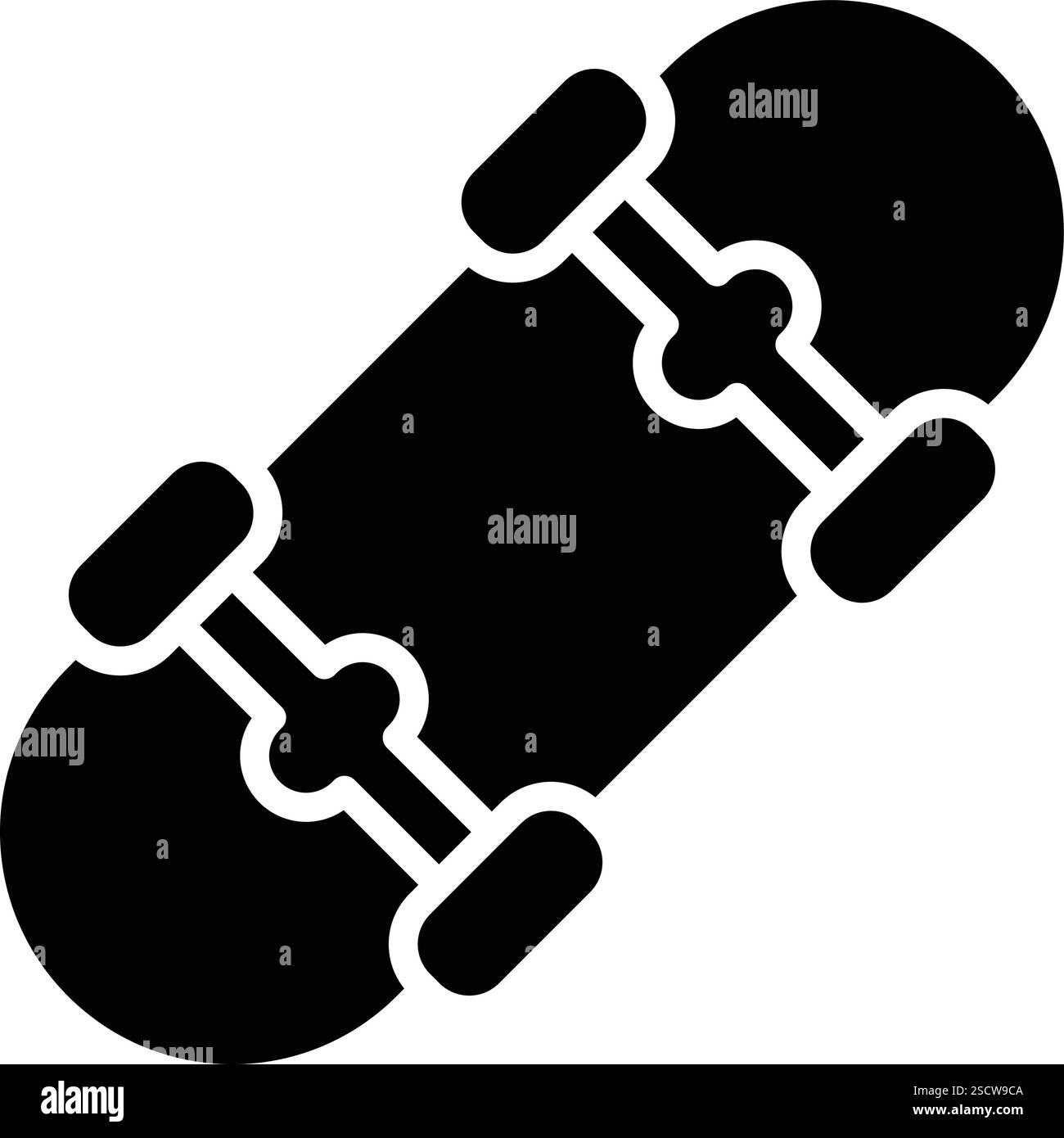 Skateboard line icon outline Black and White Stock Photos & Images - Alamy