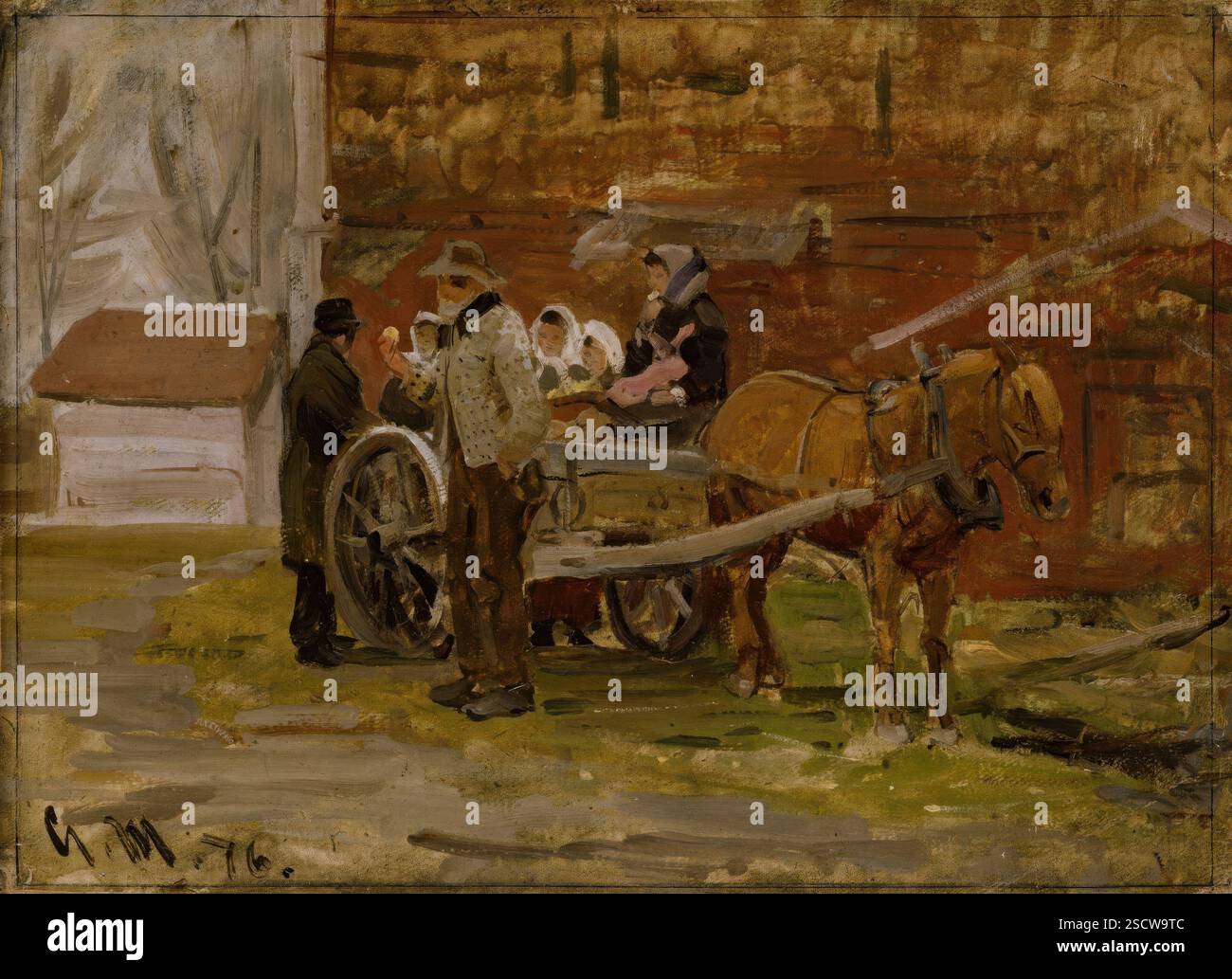 The Apple Cart, 1876 Stock Photo - Alamy