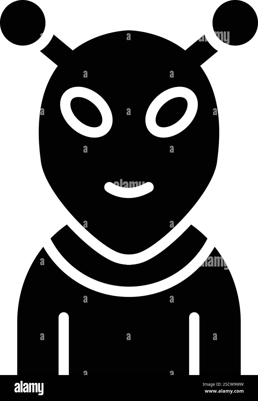 3d alien icon Black and White Stock Photos & Images - Alamy