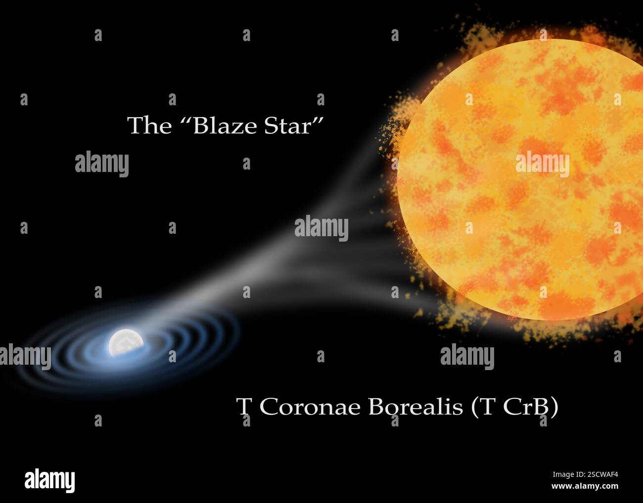The Blaze Star also named T Coronae Borealis (T CrB), is a binary star ...