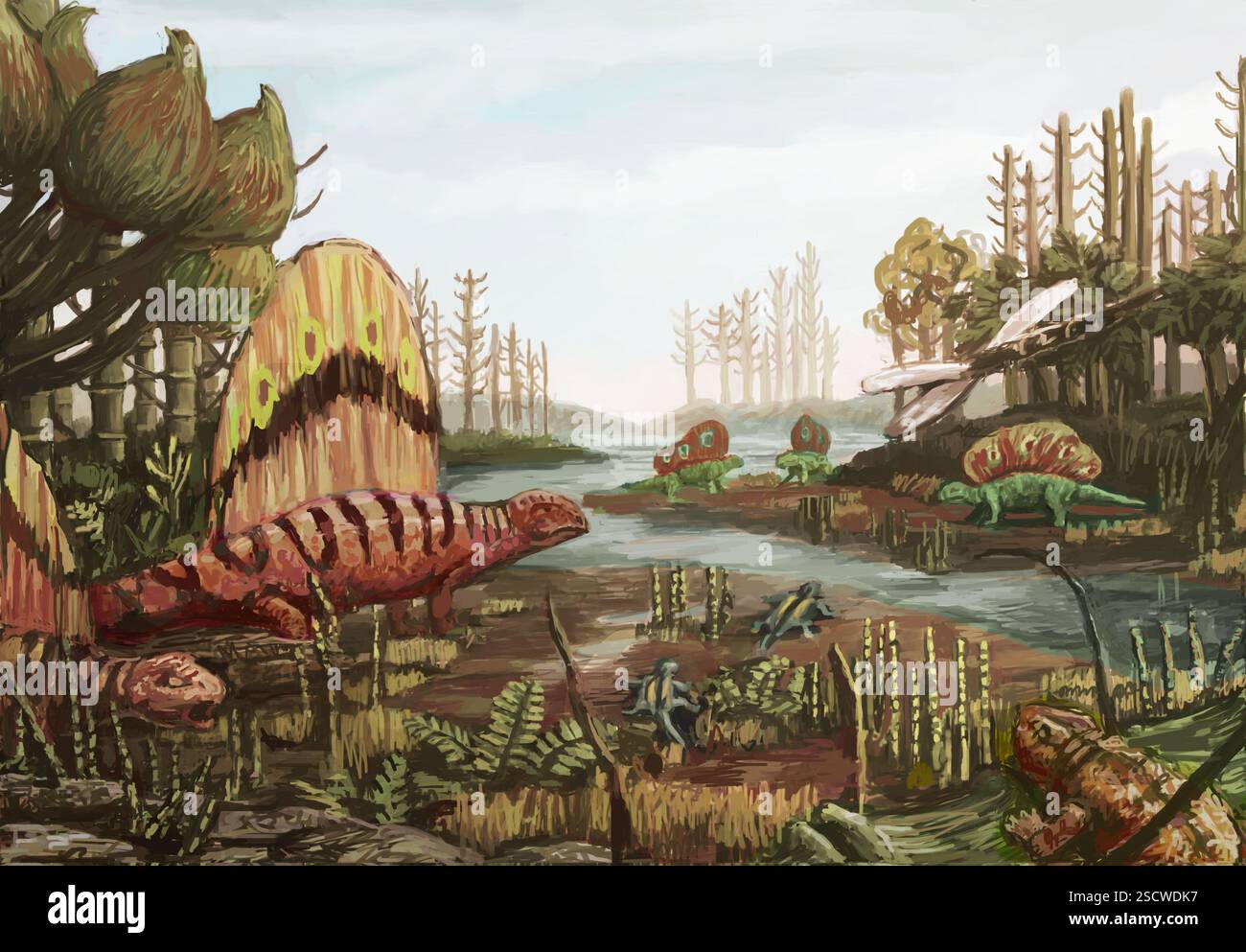 Permian Period Illustration Stock Photo - Alamy