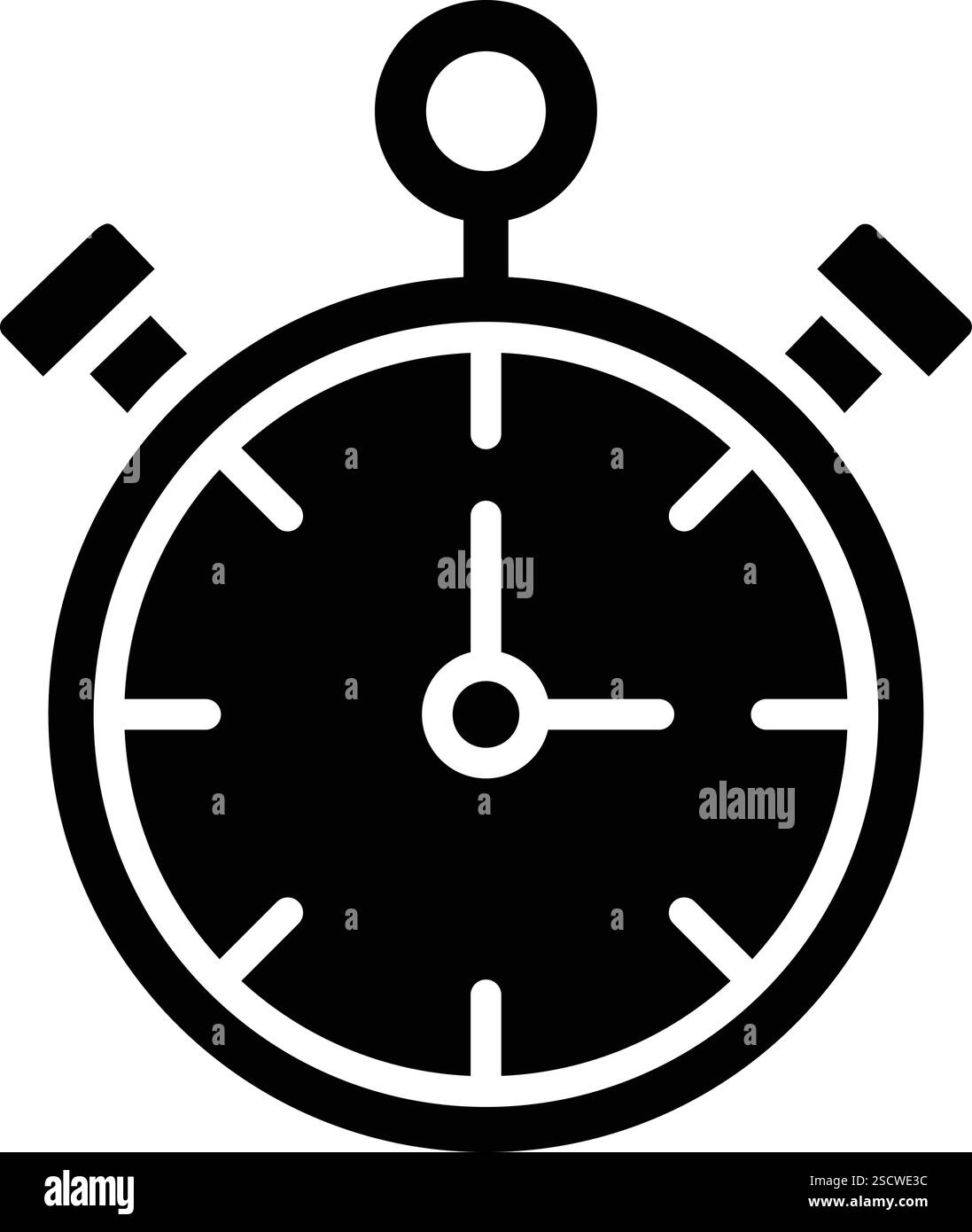 Modern stopwatch icon outline Black and White Stock Photos & Images - Alamy