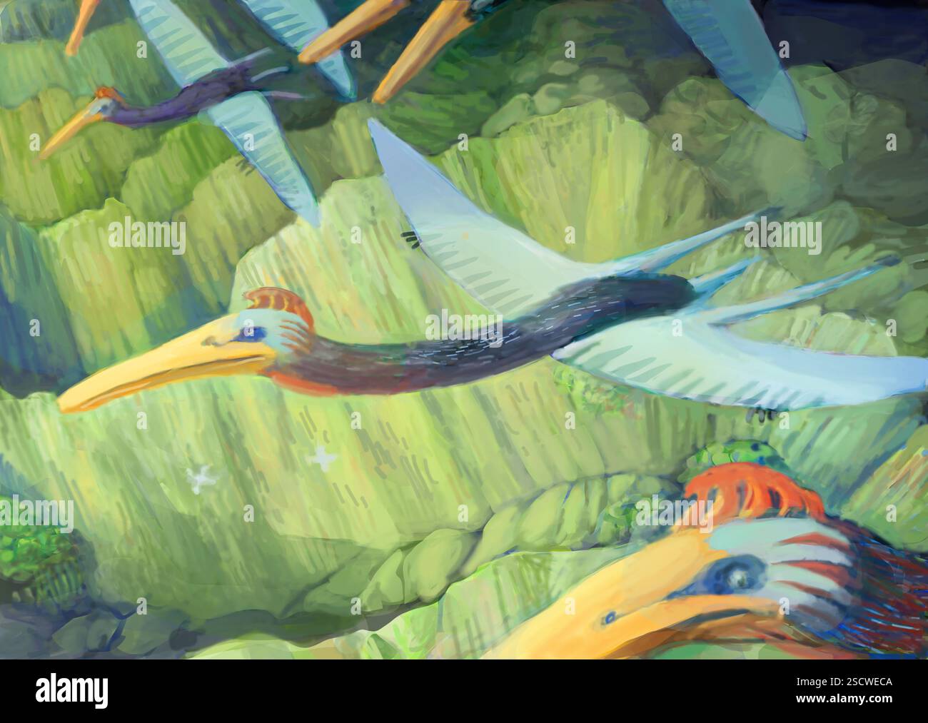 Quetzalcoatlus, pterosaur from late Cretaceous period. With a wingspan ...