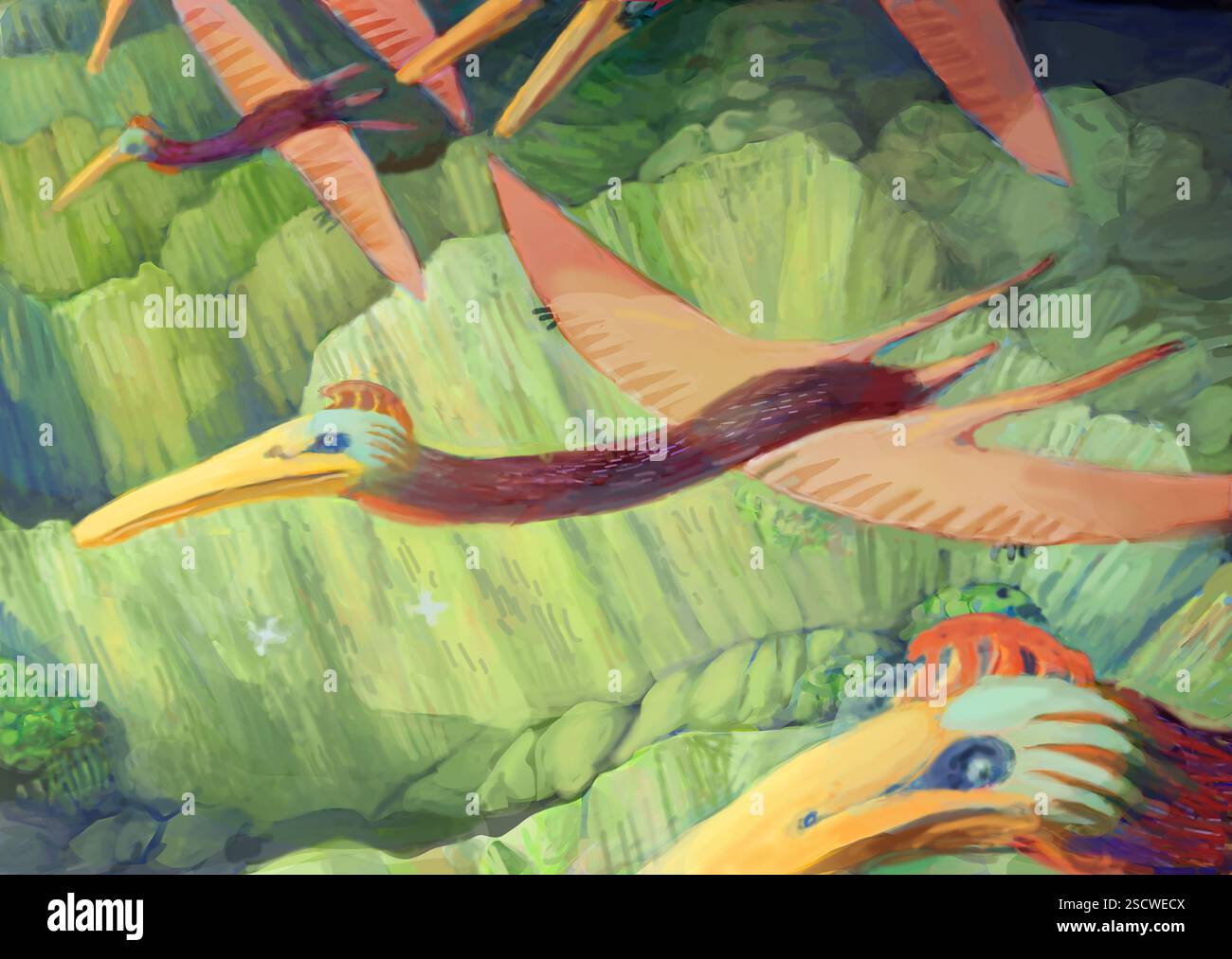 Quetzalcoatlus, pterosaur from late Cretaceous period. With a wingspan ...