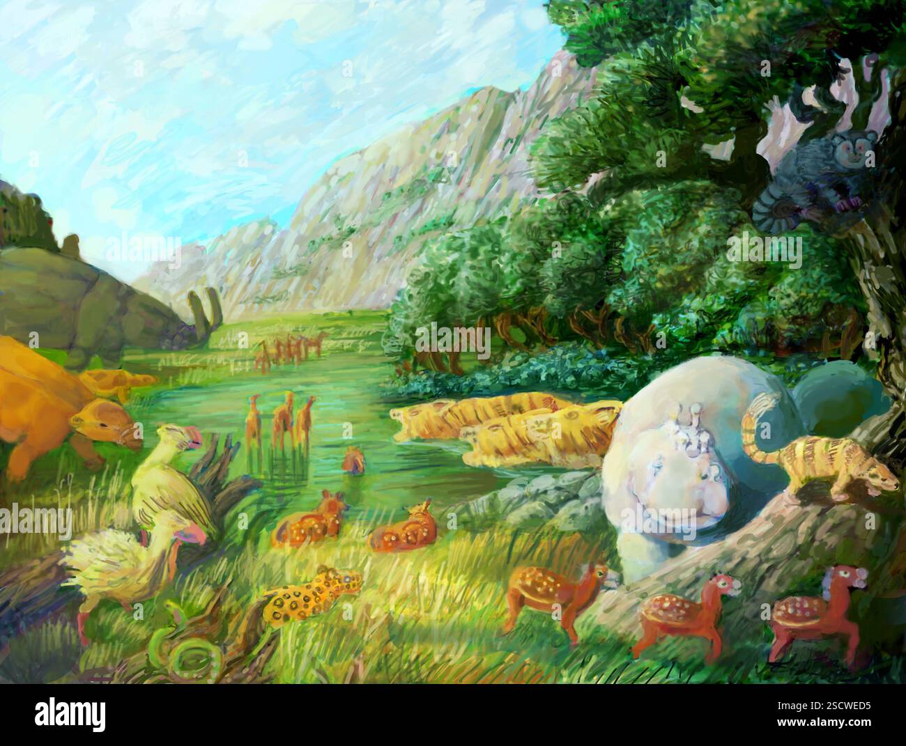 Paleogene Period or Palaeogene Period occurring during the Cenozoic Era between 66 million and ...