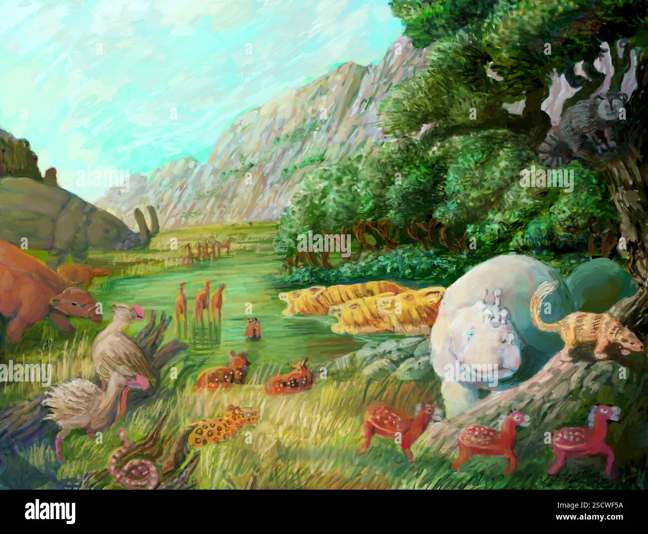 Paleogene Period or Palaeogene Period occurring during the Cenozoic Era ...