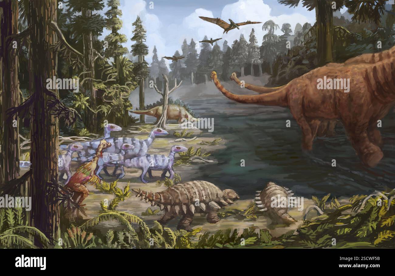The Jurassic Period lasted from 201.3 million to 145 million years ago ...