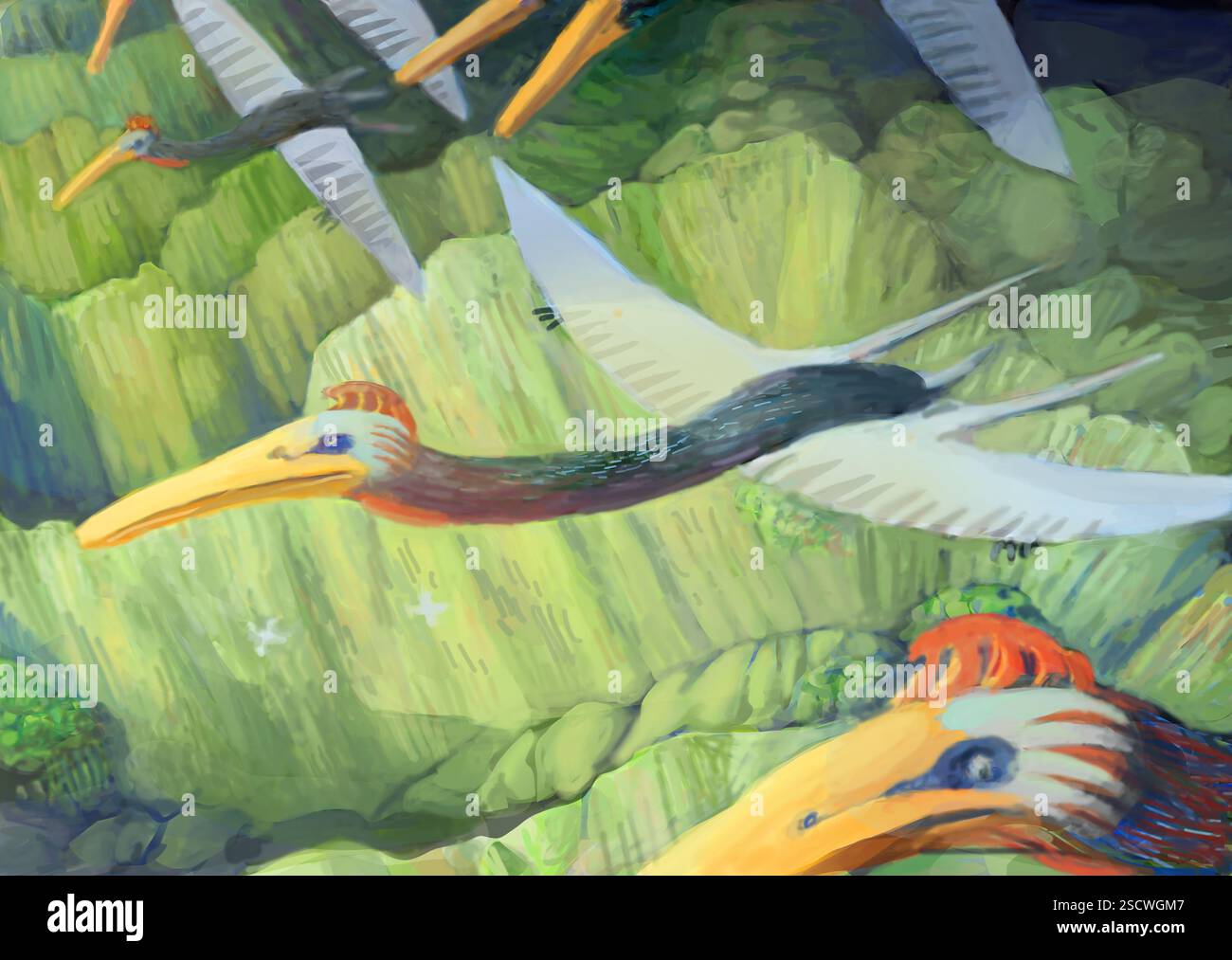 Quetzalcoatlus, pterosaur from late Cretaceous period. With a wingspan ...