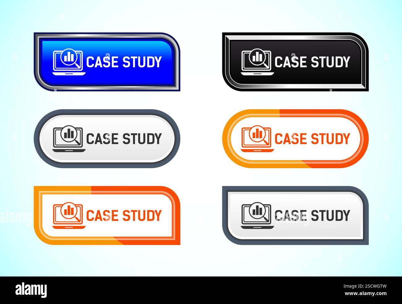 Case study button design illustration, research analysis, Suitable for mobile app, and website ...
