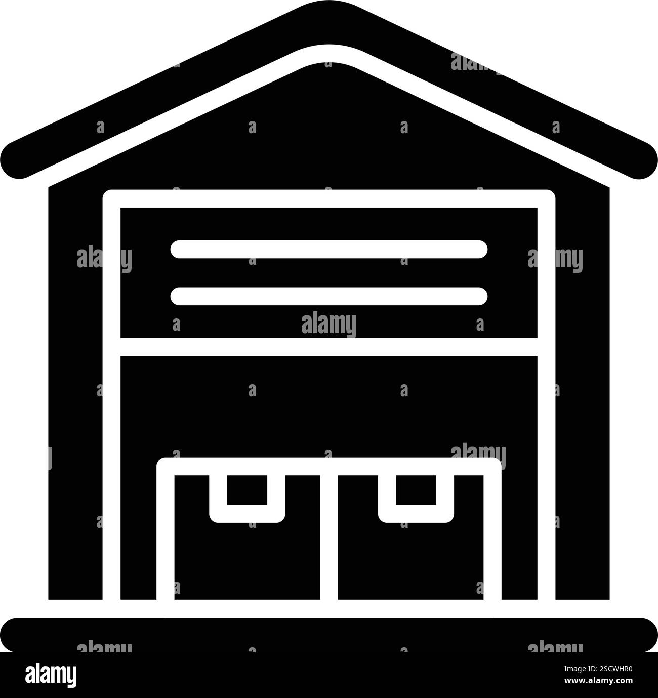 Warehouse storage icon set Black and White Stock Photos & Images - Alamy
