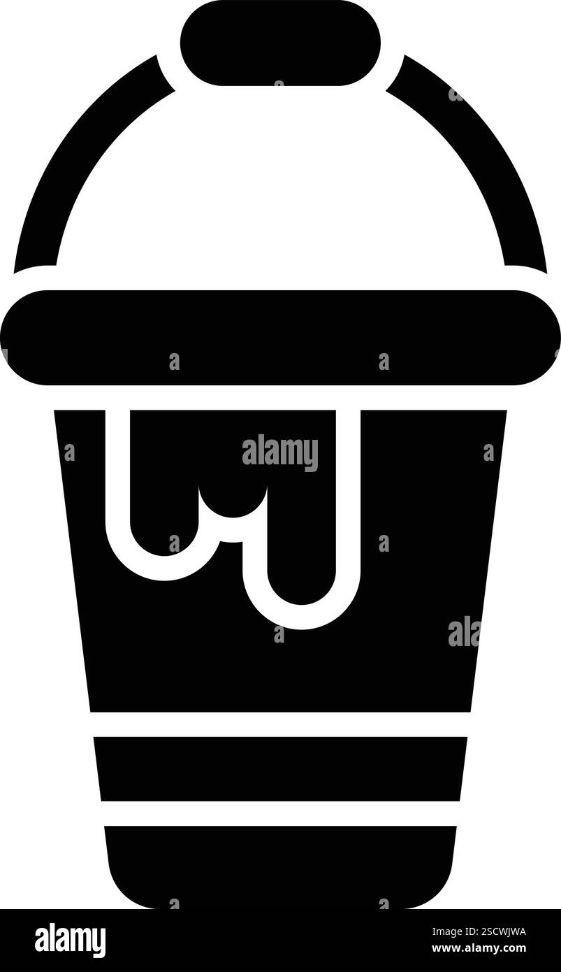 Paint bucket Vector Icon Design Illustration Stock Vector Image & Art ...