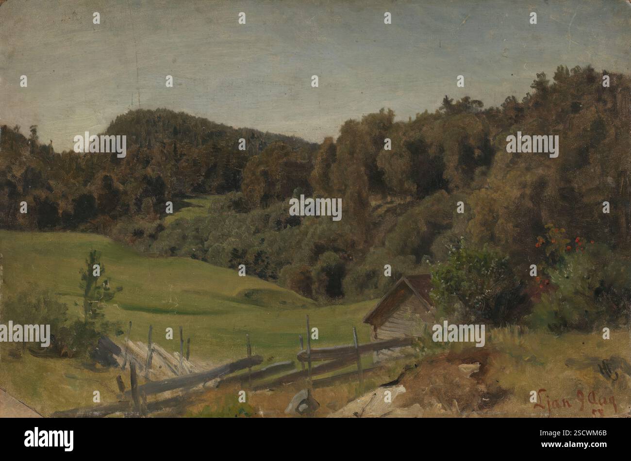 Landscape at Ljan, 1858 Stock Photo - Alamy