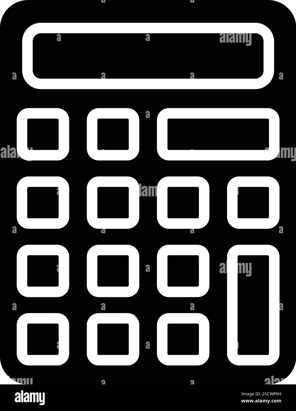 Calculator web vector icons Black and White Stock Photos & Images - Alamy