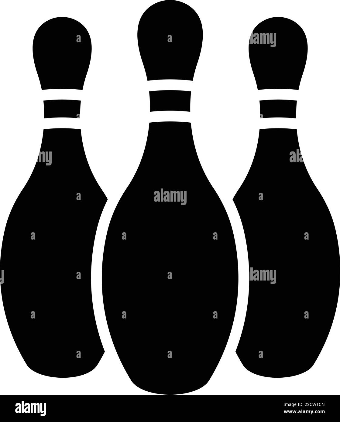 Bowling pins Vector Icon Design Illustration Stock Vector Image & Art ...