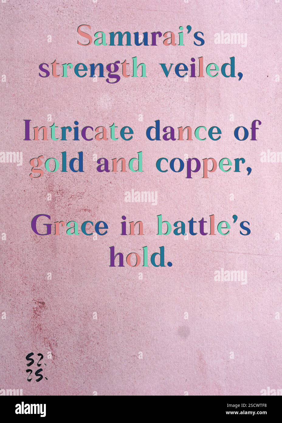 Samurai's strength veiled, Intricate dance of gold and copper, Grace in ...