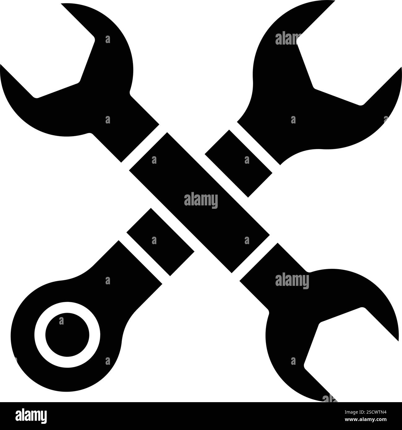 Wrench glyph icons Stock Vector Images - Alamy