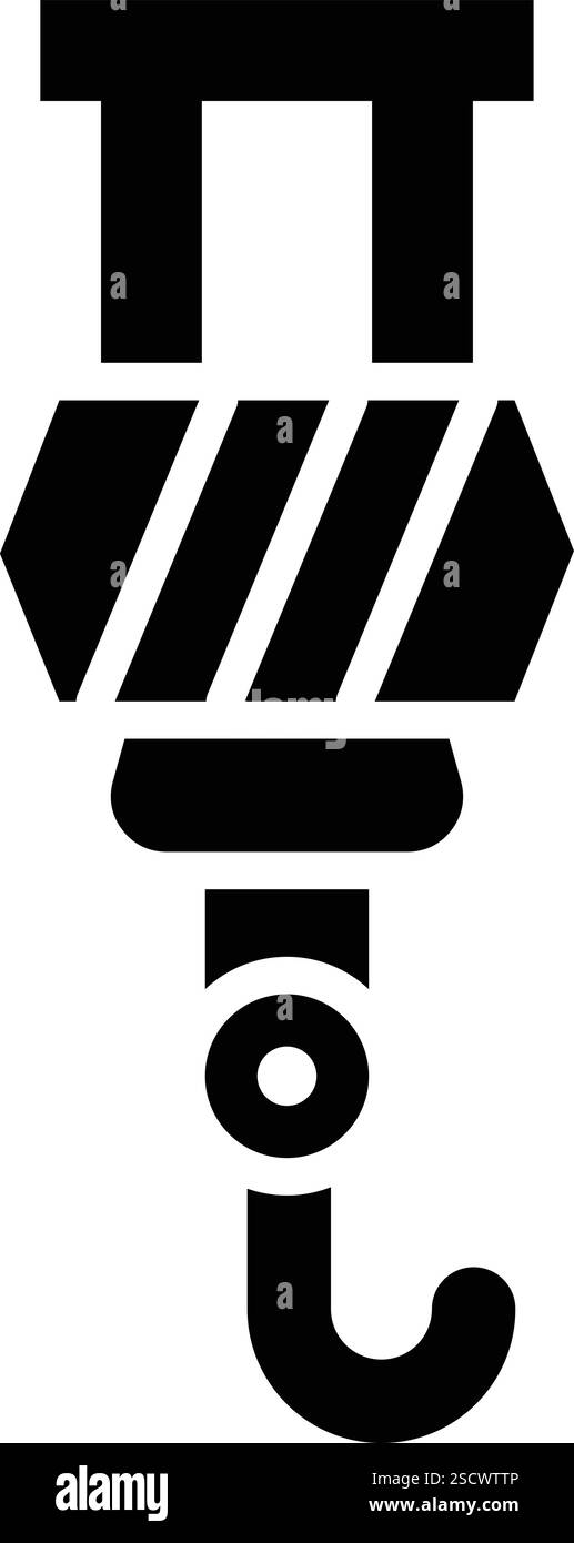Outline icon crane hook Black and White Stock Photos & Images - Alamy