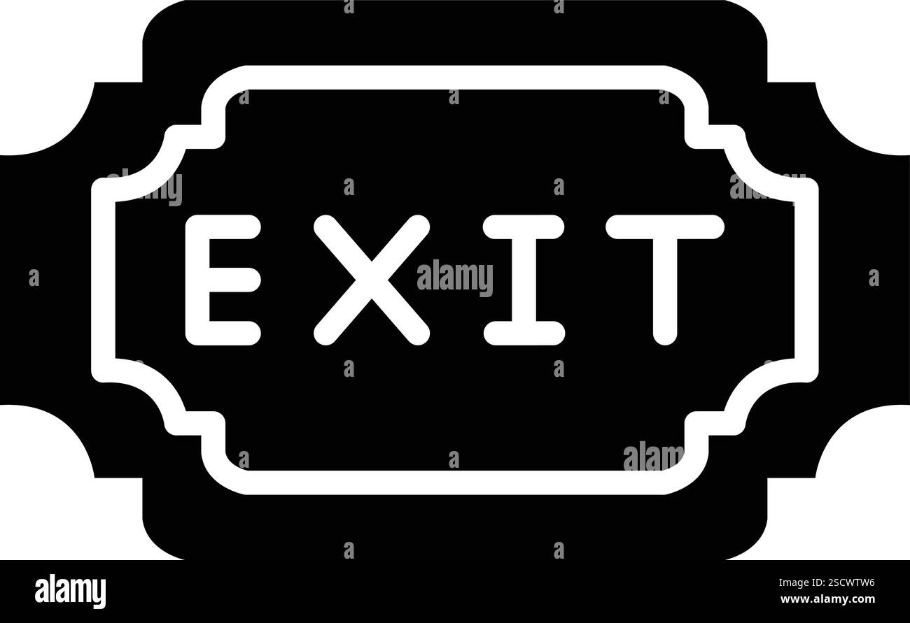 3d illustration of exit sign Stock Vector Images - Alamy