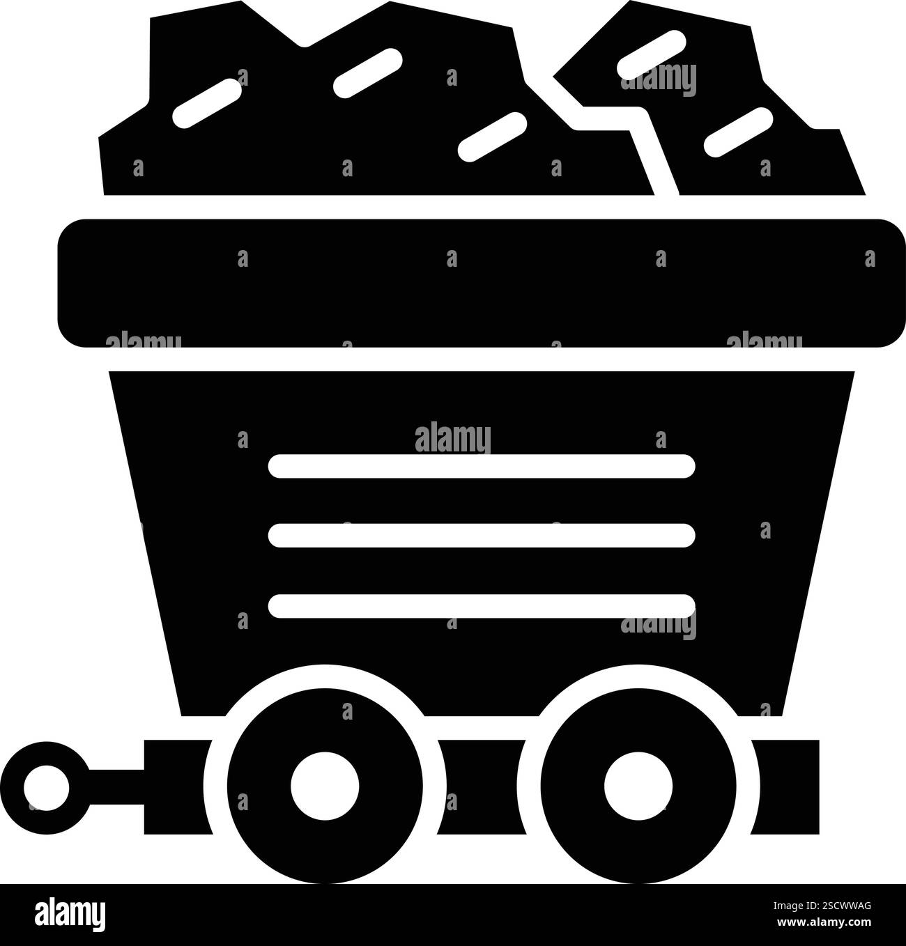 Mining icon set flat Black and White Stock Photos & Images - Alamy