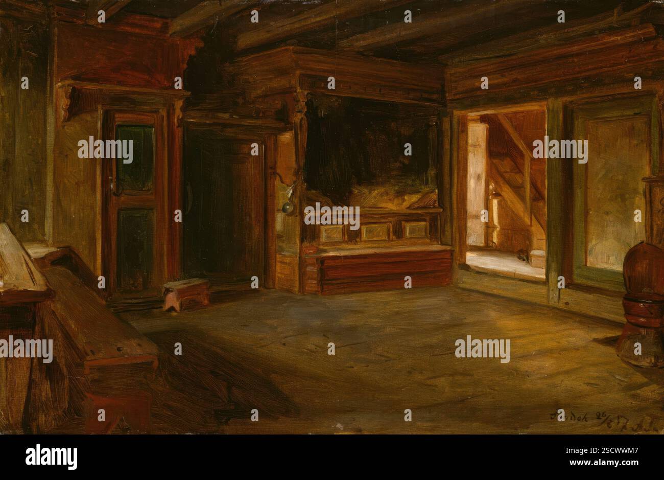 Farm Interior from Sandak, 1857 Stock Photo - Alamy